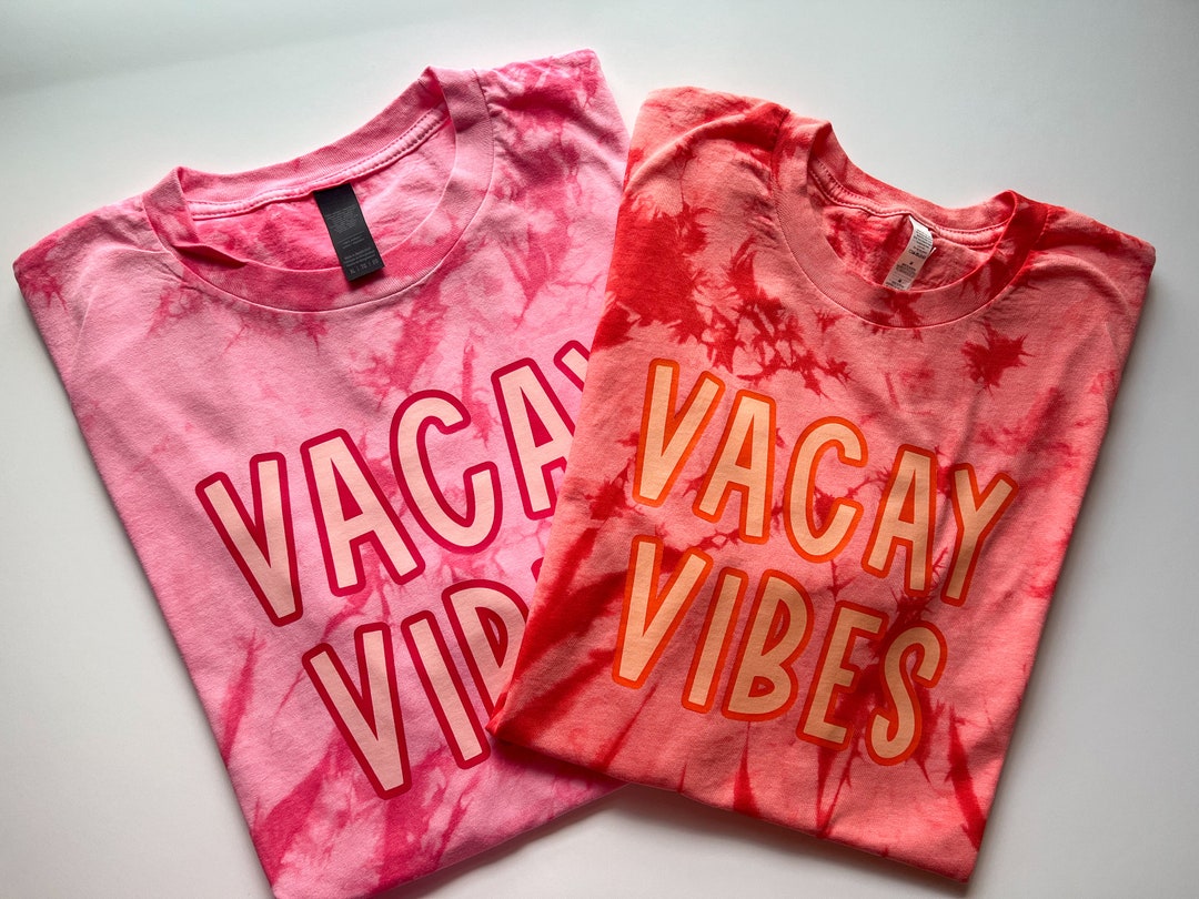 Vacay Vibes Neon Tie-dye Family Vacation T-shirt - Etsy