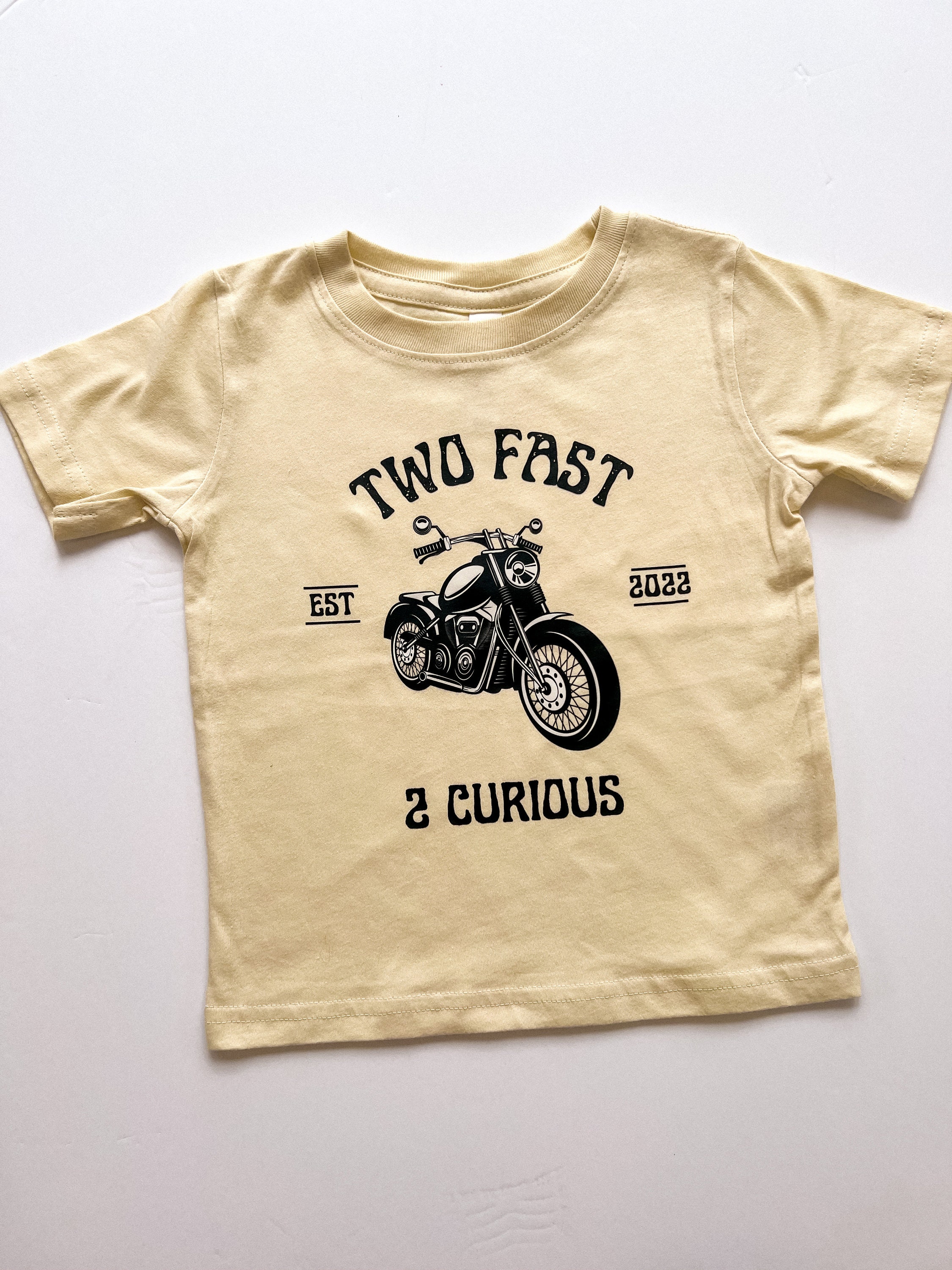 Two Fast Too Curious 2nd Birthday Motorcycle Shirt - Etsy
