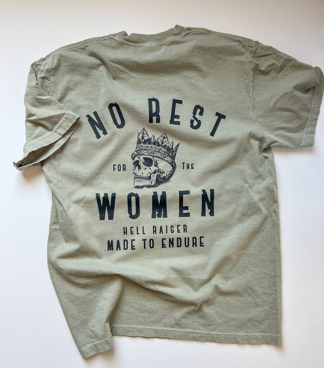 Oversized Graphic Tee: No Rest for the Women, Hell Raiser Shirt - Etsy