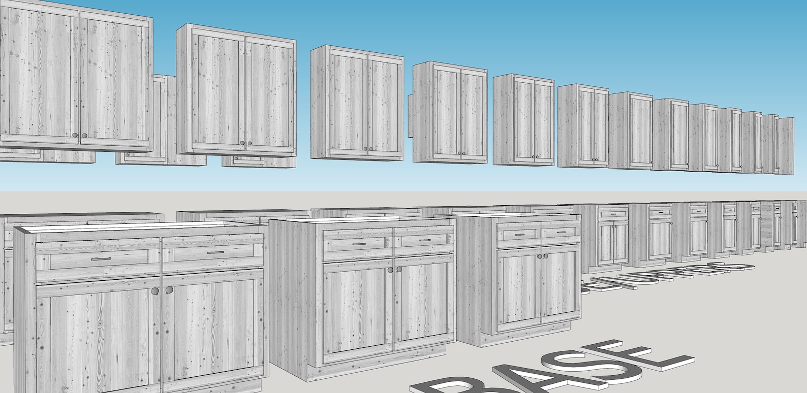 Sketchup Basic Kitchen Cabinet Models - Etsy