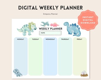 Printable Kids Monthly Planner - Flower, Homeschool Monthly Schedule ...
