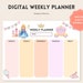 Printable Kids Weekly Planner, Princess Daily Planner, Homeschool ...