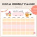 Printable Kids Monthly Planner - Flower, Homeschool Monthly Schedule ...
