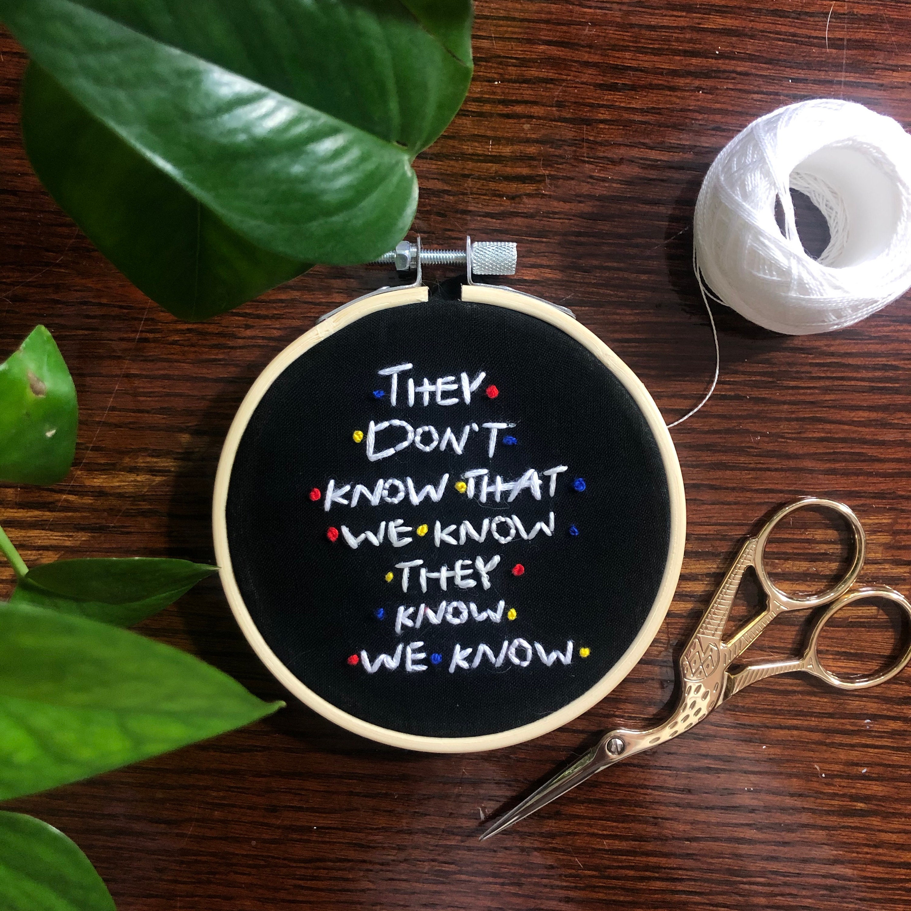 Friends embroidery | Etsy