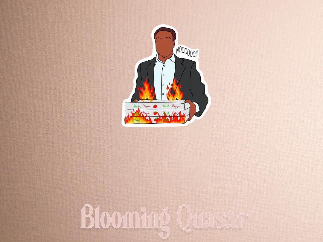 Community Tv Show Sticker Troy Fire Scene Sticker Humor Sticker Sticker ...