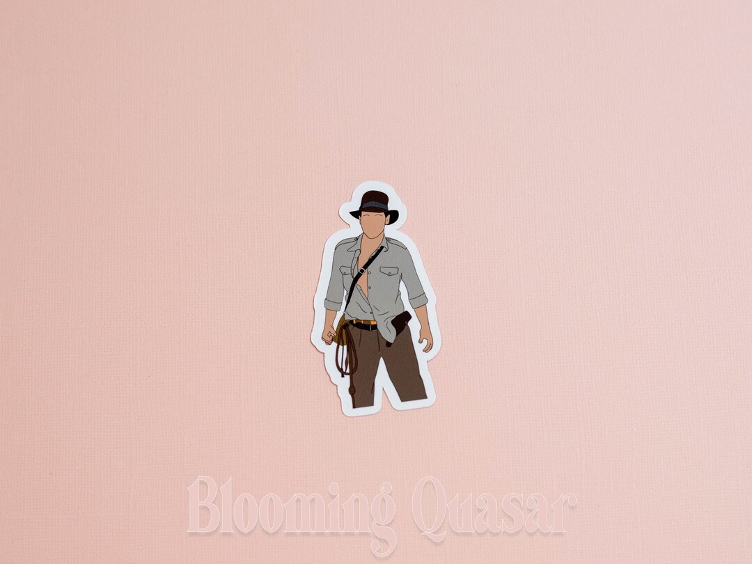 Indiana Jones Movie Sticker Indiana Jones With Whip Sticker Raiders of ...