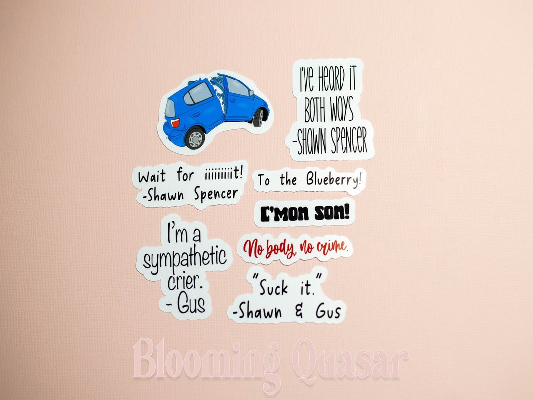 Psych Tv Show Sticker Pack Phrases Crime Tv Sticker Humor Wording ...