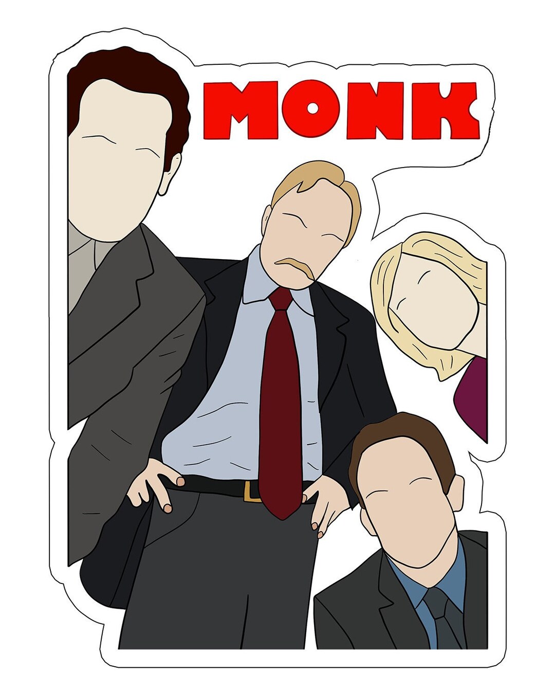 Monk Sticker Adrian Monk Sticker Murder Crime Tv Sticker OCD Sticker ...