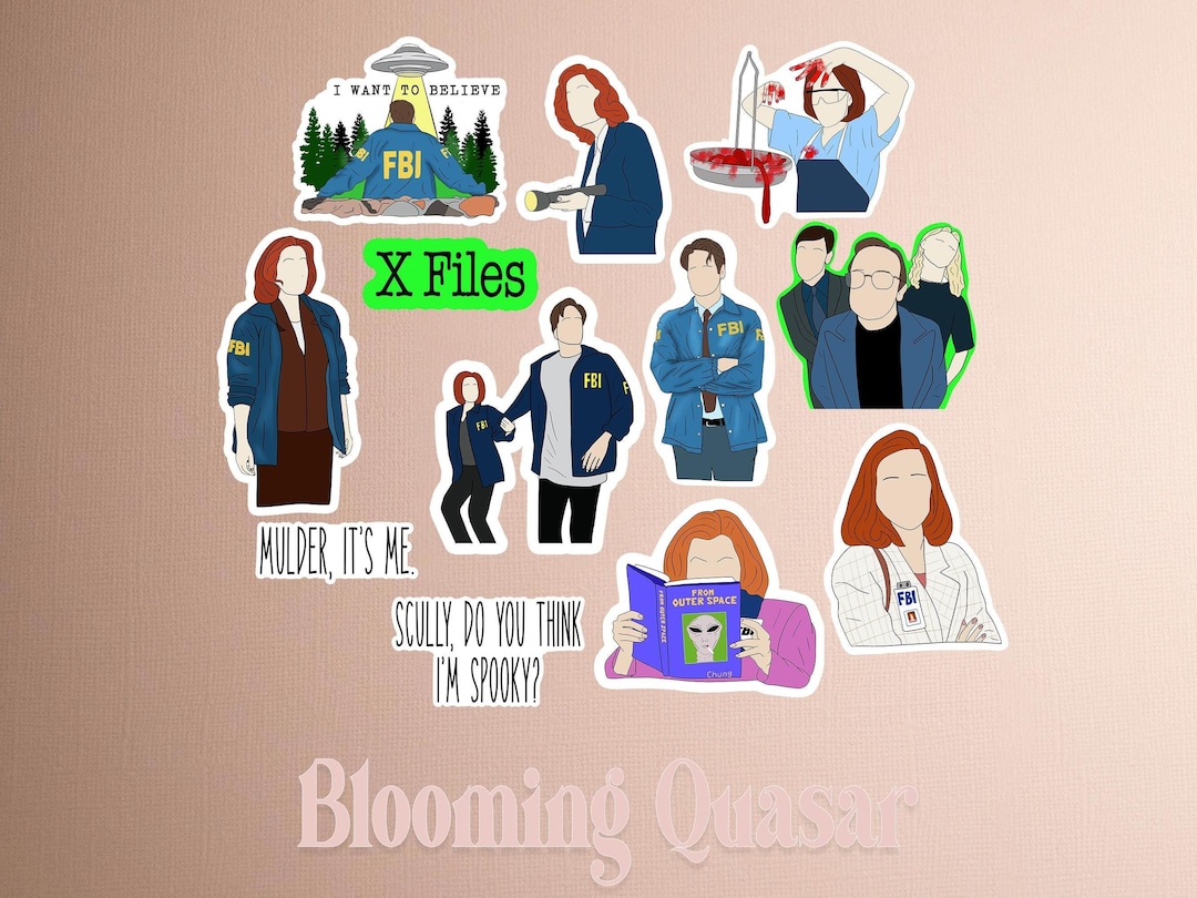 X Files Tv Shows Sticker Set the X-files Sticker Set Dana Scully ...