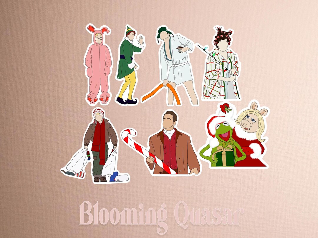 Christmas Movie Sticker Set Home Alone Elf Christmas Vacation Grinch ...