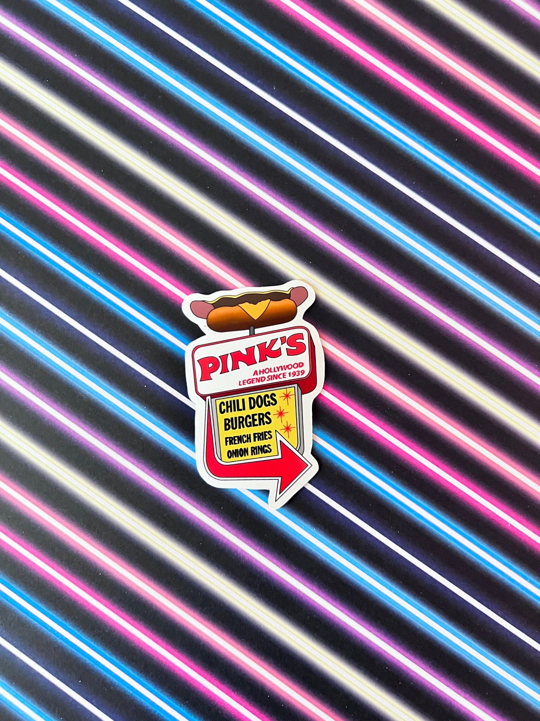 Pinks Diner Sign Sticker Cartoon Fun Kid Stickers Food Stickers LA ...