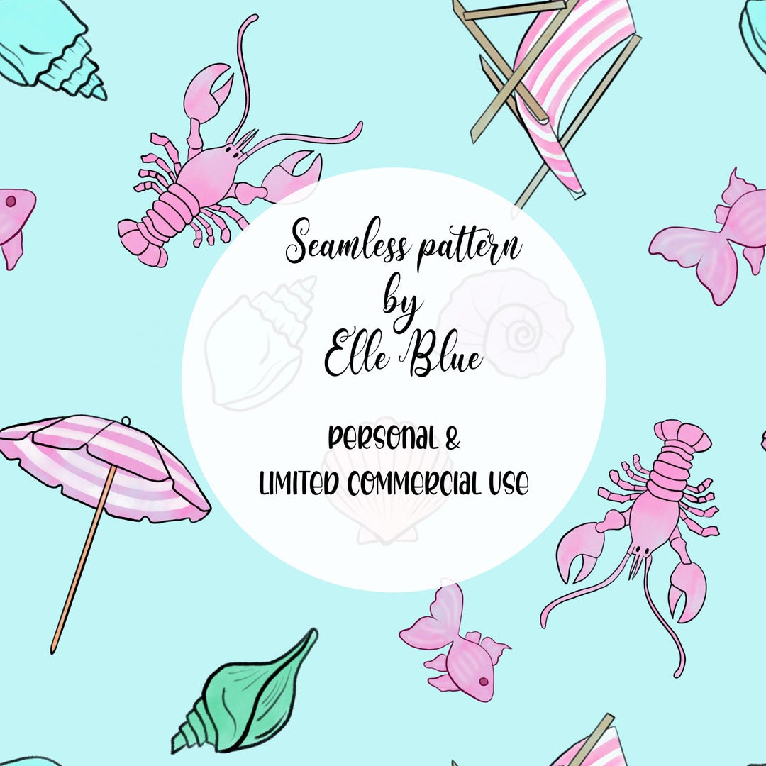 Seamless Pattern Digital Seamless Pattern Beach Trip Seamless Pattern ...