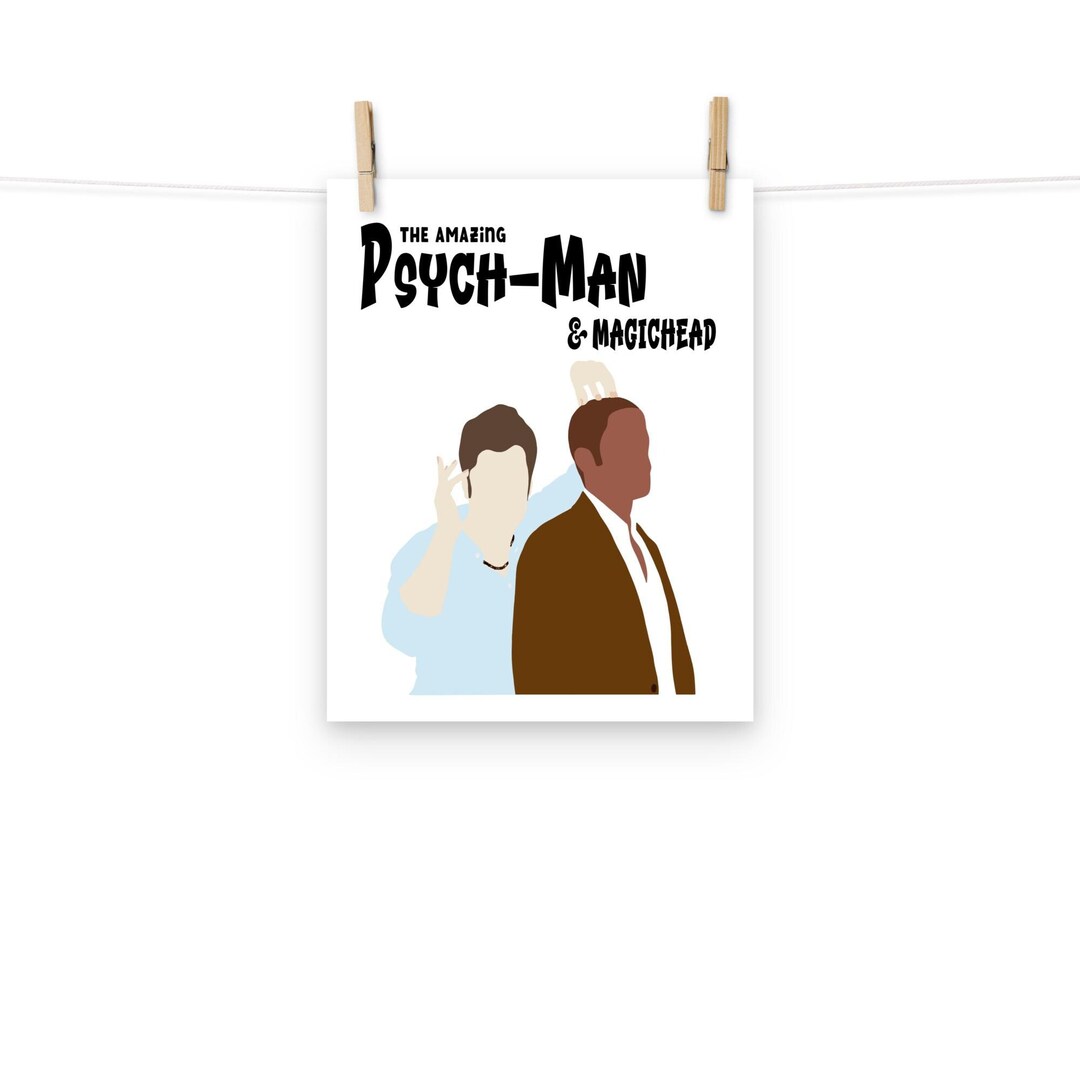 Minimalist Psych Wall Poster Minimal Wall Art Psych Tv Show Art Magic ...