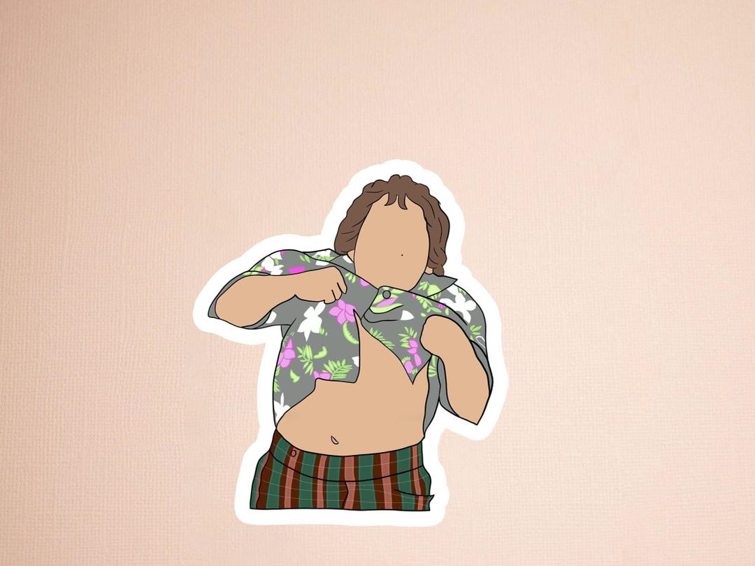 Goonies Sticker Chunk 80's Movie Fan Truffle Shuffle Pirates Hand Drawn ...