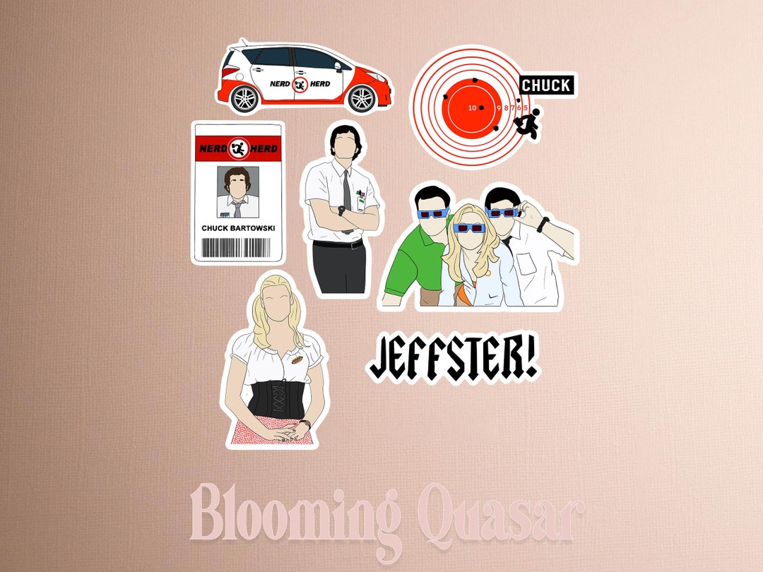 Chuck Sticker Set Chuck Tv Show Sticker the Buymore Nerd Herd Stickers ...