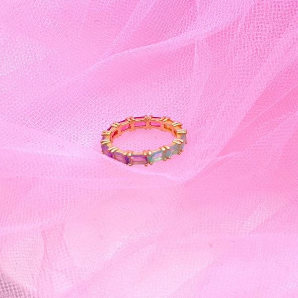 Rainbow Ring - Etsy