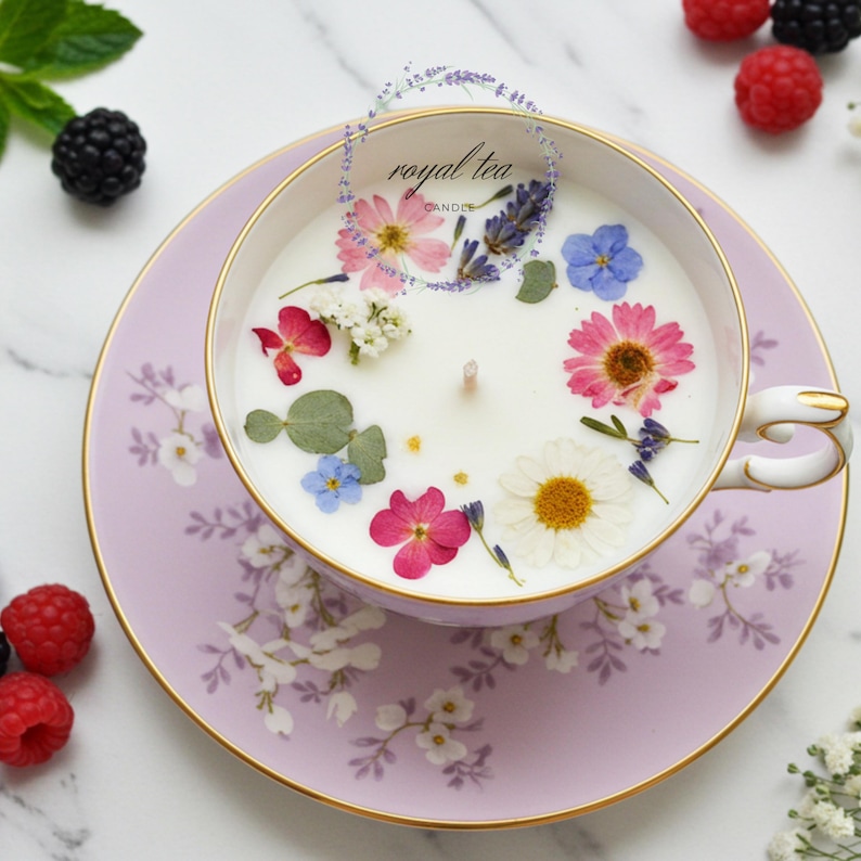 A One-of-a-kind Mystery Scented Vintage Teacup Candle - Handmade With ...
