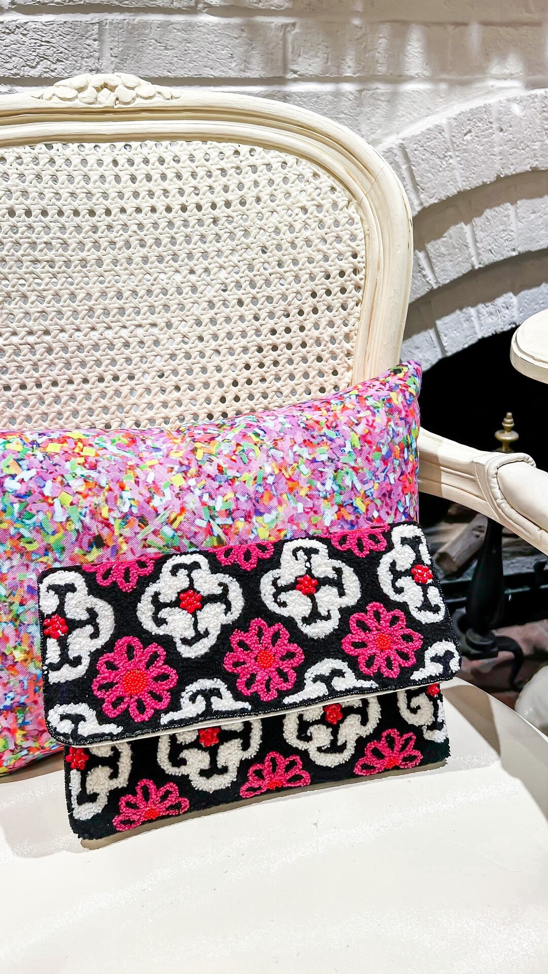 Latch Hook / Punch Needle Geometric Seed Bead Clutch - Etsy