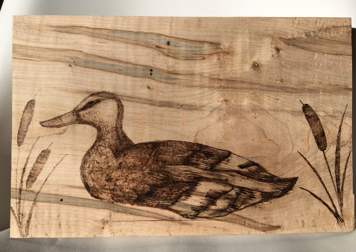 Mallard Duck Pyrography - Etsy