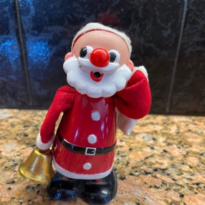 1950s Vintage Wind up Santa With Bell - Etsy