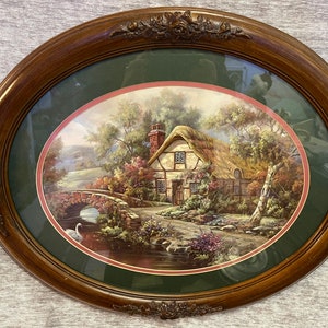 2 Vintage Cottage Pictures in Wood Frames 102 - Etsy