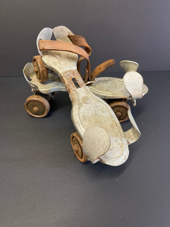 Vintage Metal Roller Skates - Etsy