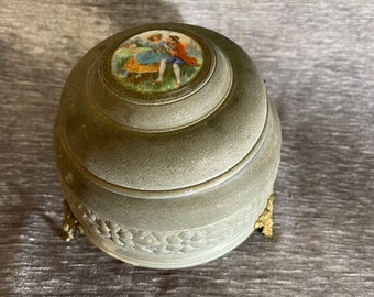 Vintage Collector Powder Puff Music Box, Swiss Aluminum Casing - Etsy