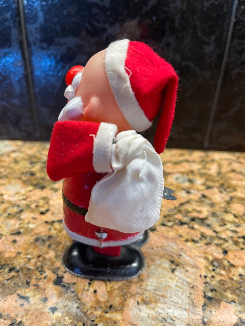 1950s Vintage Wind up Santa With Bell - Etsy