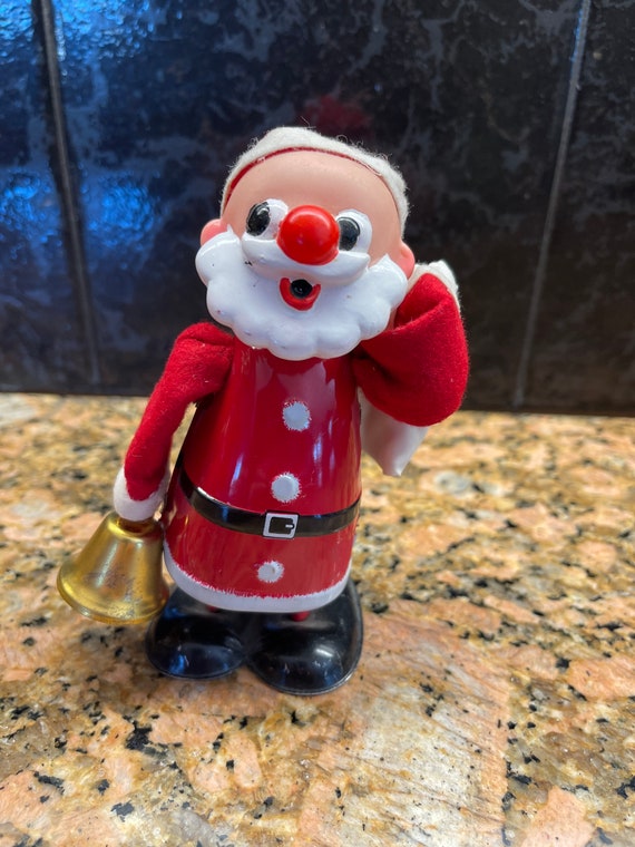 1950s Vintage Wind up Santa With Bell | Etsy