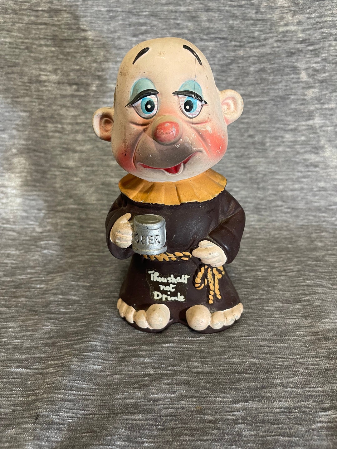 Monk Friar Thou Shall Not Drink Piggy Bank Japan 286 - Etsy
