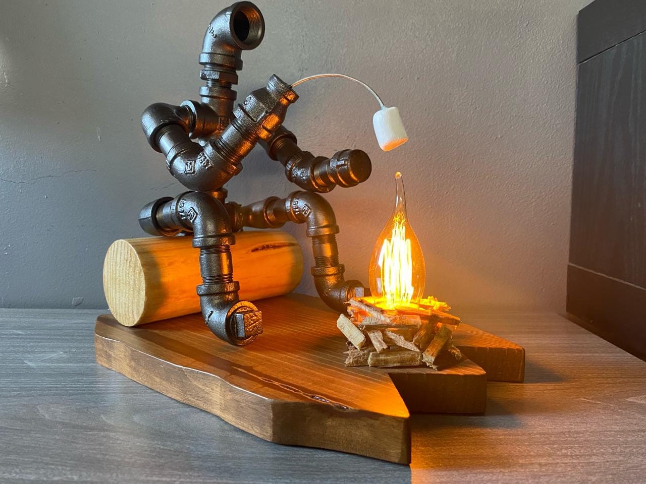 Bombonero Lamp / Steampunk Robot Lamp / Industrial Lighting / Desk Lamp ...