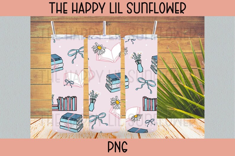 Coquette Books Daisies Seamless Pattern PNG, Hand Drawn Repeating ...