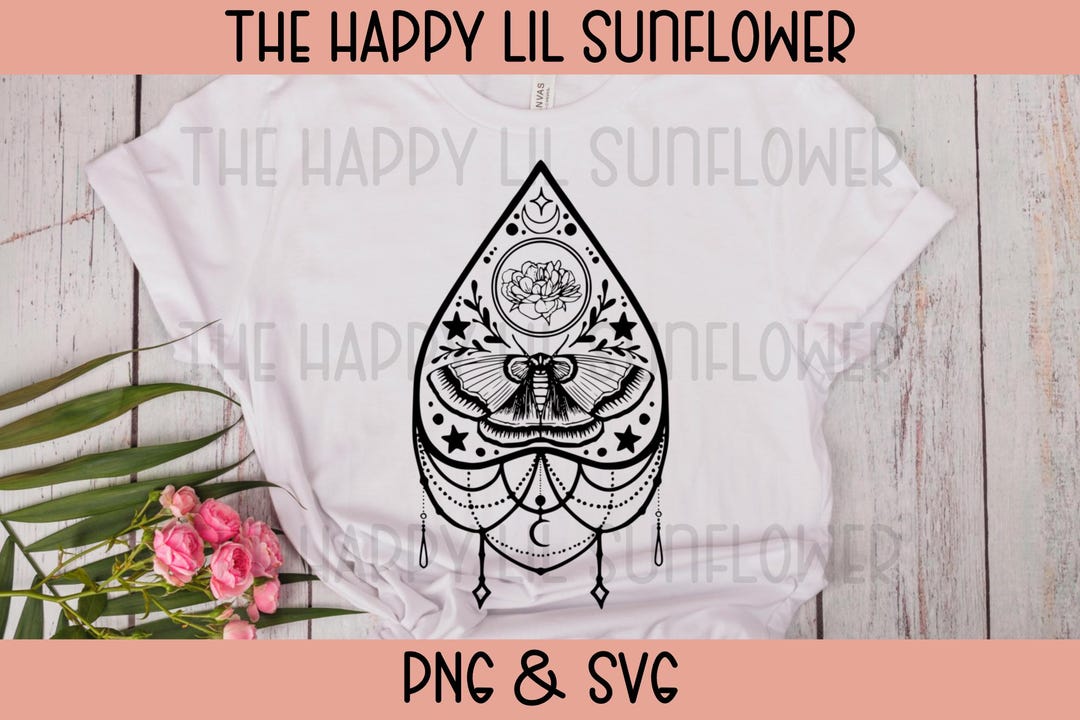 Floral Moth Ouija Board Cursor SVG Cut File, Celestial SVG, Floral Moth, Celestial Moth - Etsy