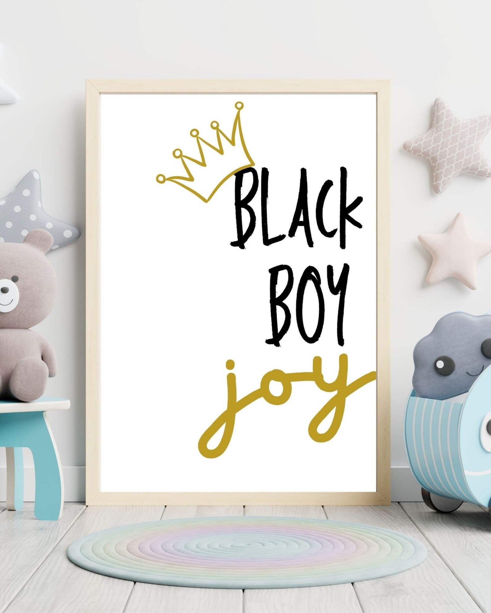 Black Boy Joy Digital Print, Download, Children, Kids Play Room ...