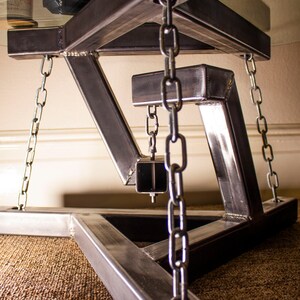 Floating Metal Tensegrity Coffee Table Base Steel Industrial Chains ...