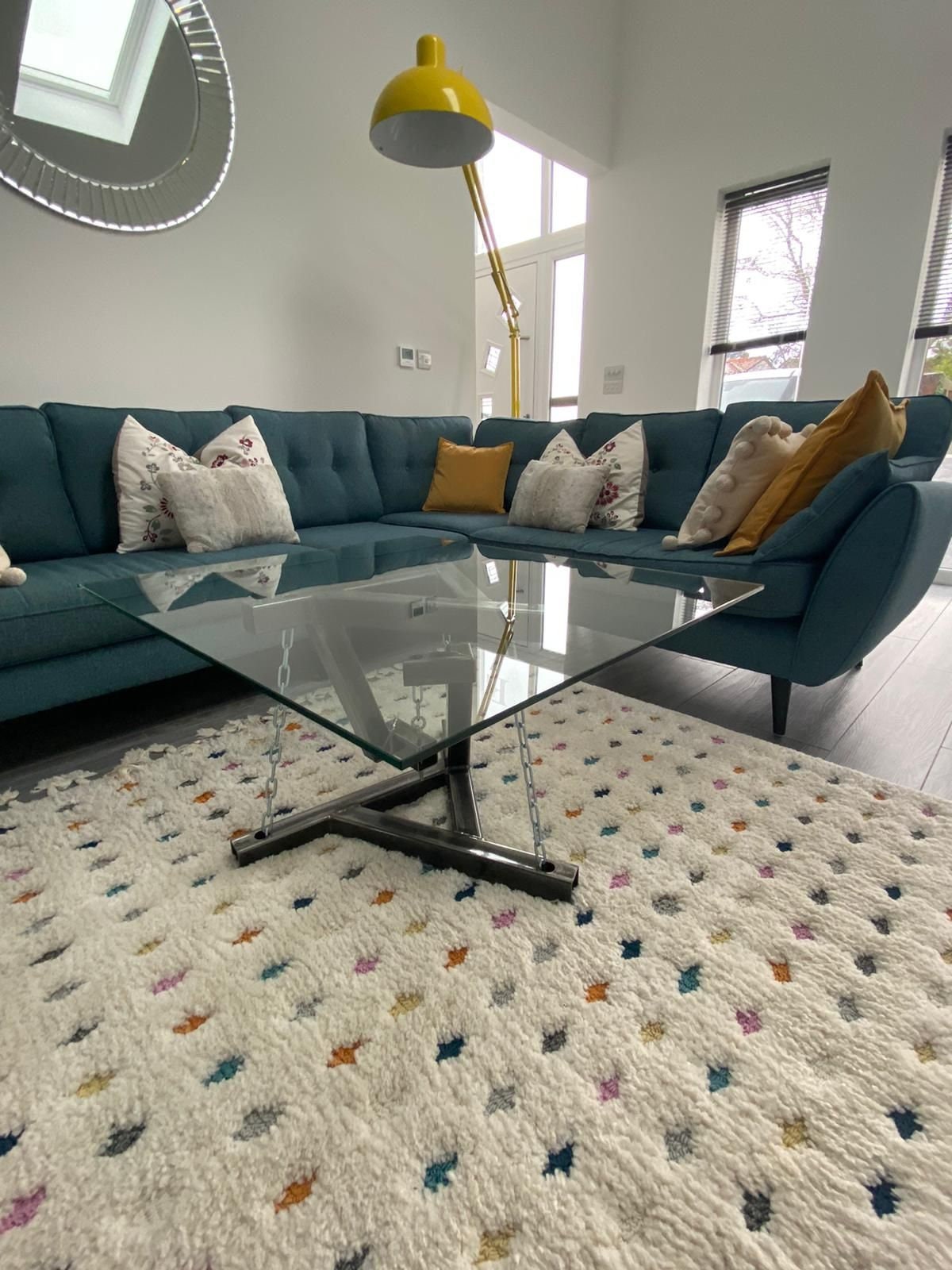 Floating Metal Tensegrity Coffee Table Base Steel Industrial Chains ...