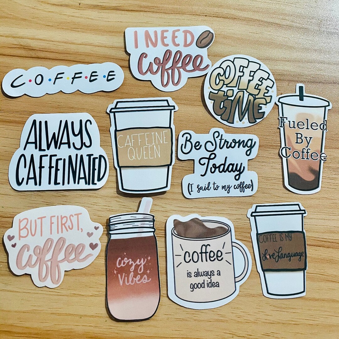 Coffee Lover Sticker Pack - Etsy