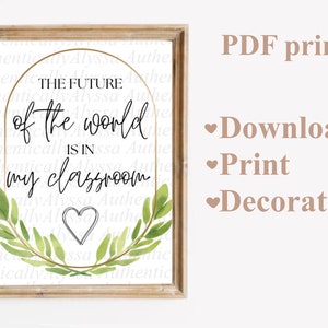 Teacher Gift Boho Teacher Wall Art Teacher Printable Teacher Decor ...