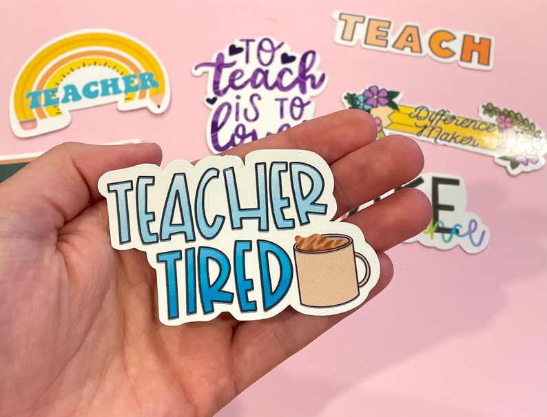 Teacher Vinyl Sticker Pack. Great for Teacher Appreciation Gift (9 ...
