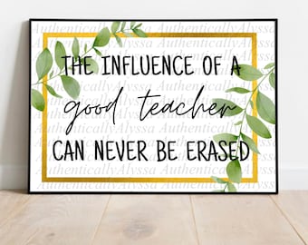 Teacher Wall Art | Etsy