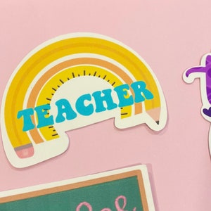 Teacher Vinyl Sticker Pack. Great for Teacher Appreciation Gift (9 ...