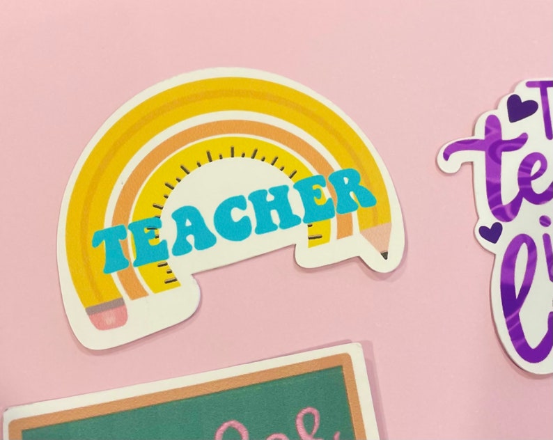 Teacher Vinyl Sticker Pack. Great for Teacher Appreciation Gift (9 ...