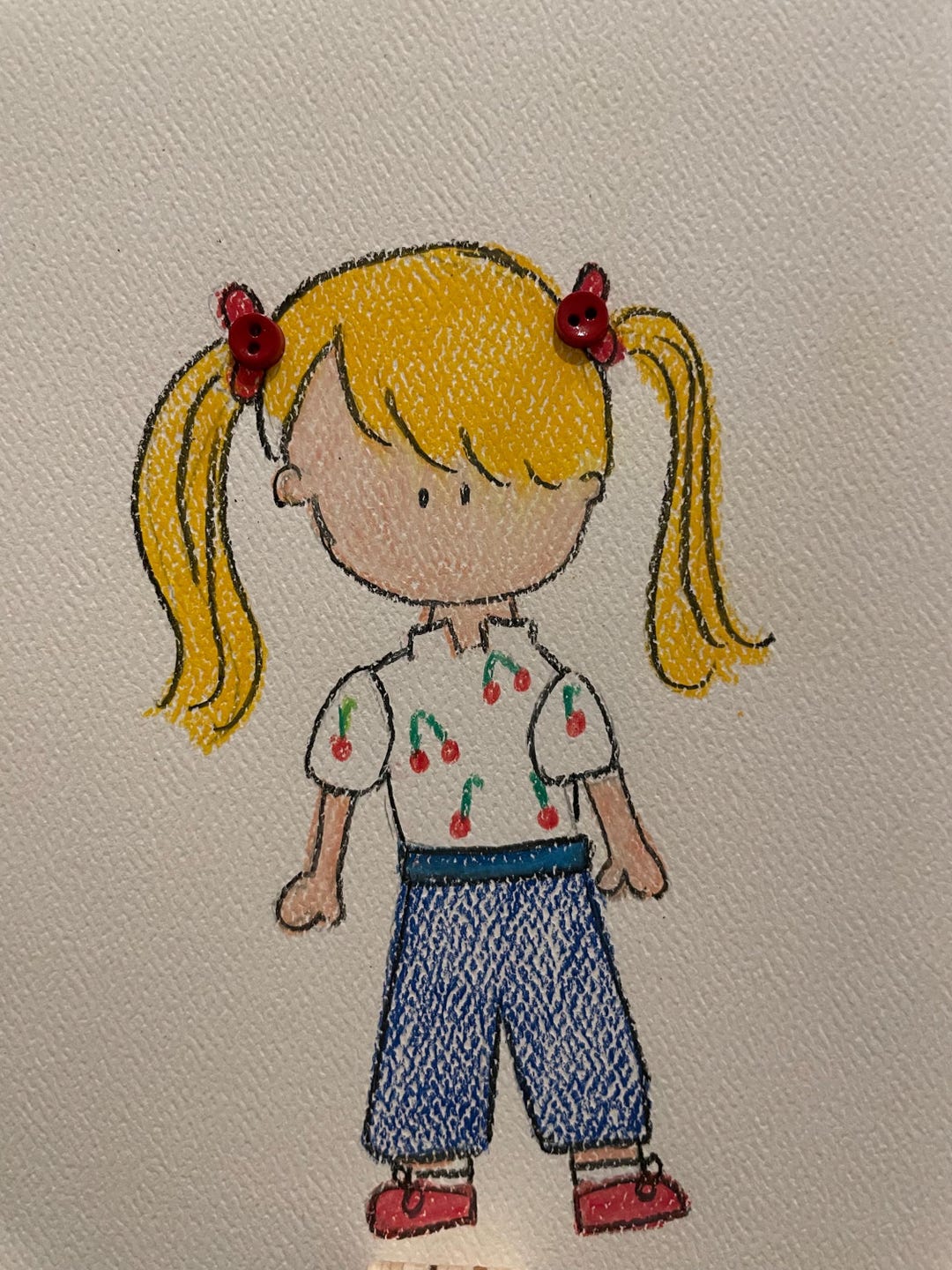 Hand-drawn Barbie Inspired Greeting Card, Cherry Pie Picnic Girl - Etsy