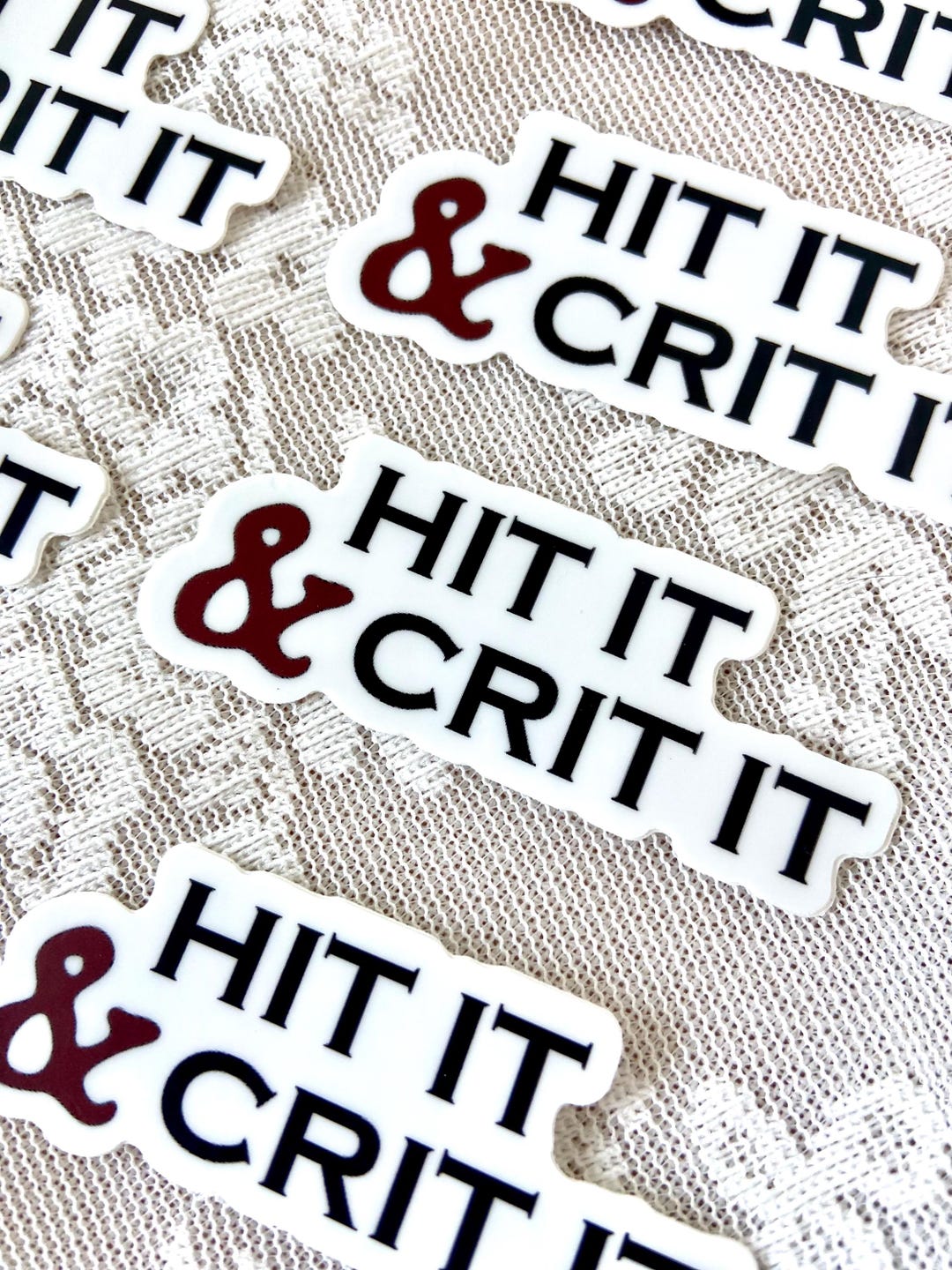 Hit It & Crit It | Dnd, RPG, Tabletop Sticker - Etsy