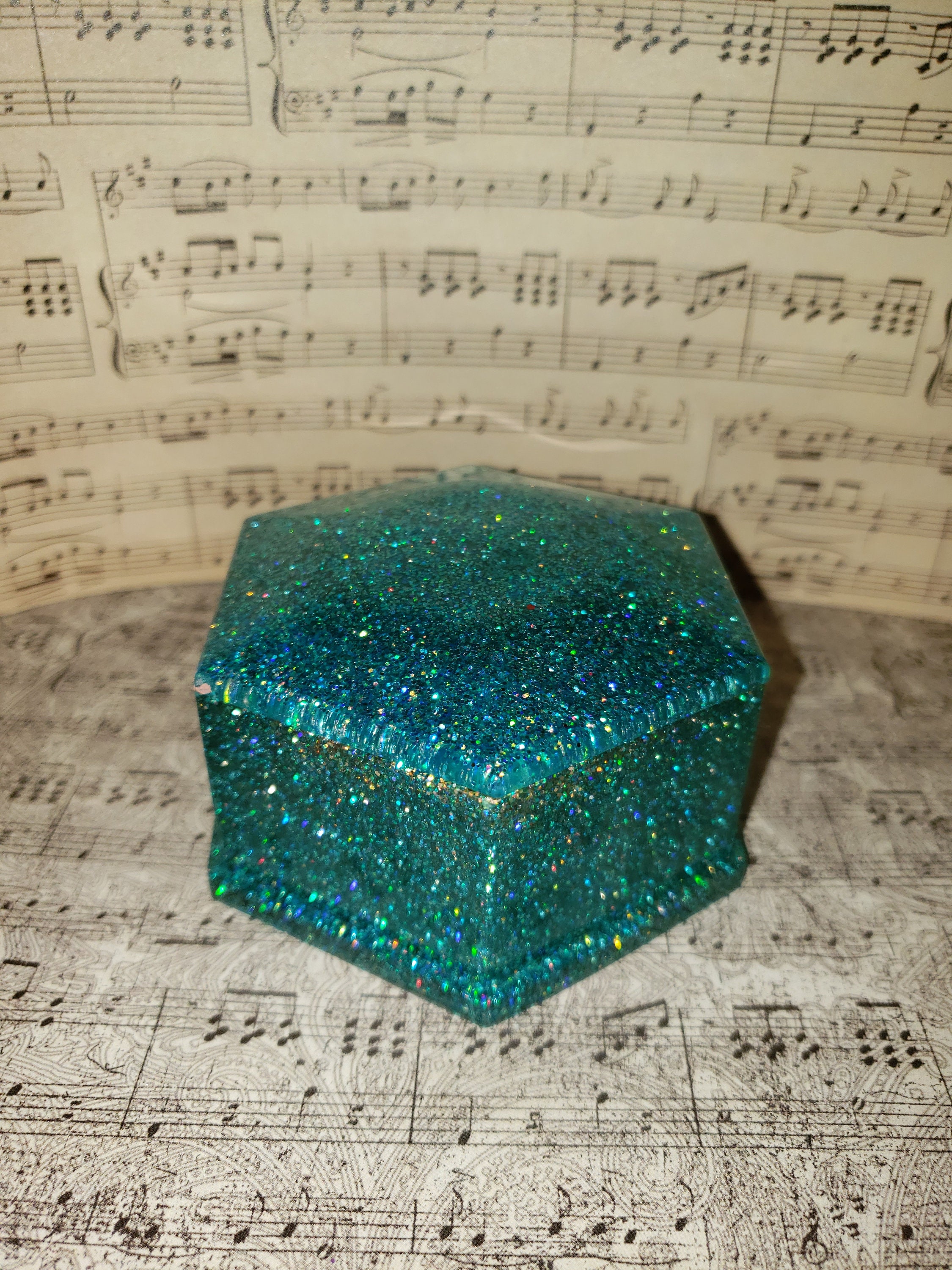 Blue Glitter Jewelry Box - Etsy