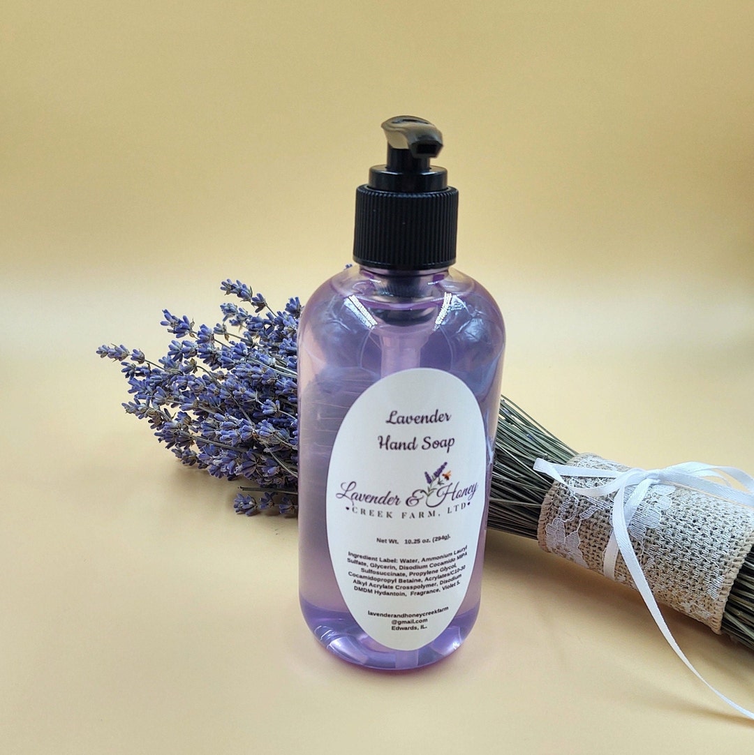 Lavender Hand Soap - Liquid, Scented With Lavender Essential Oil ...