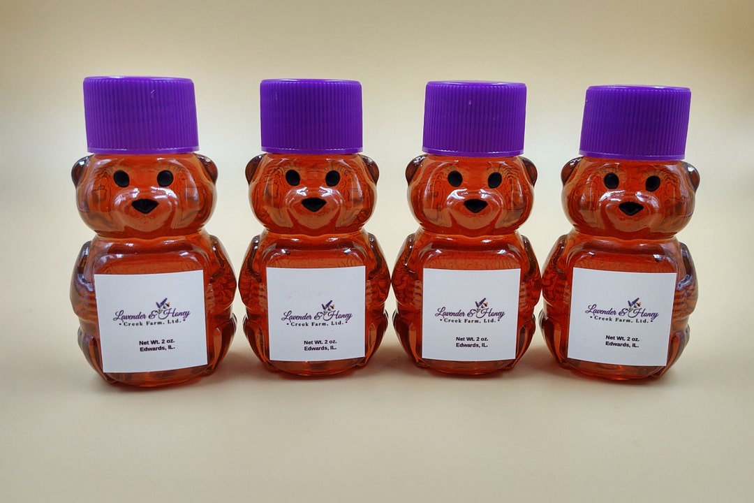 Honey Bears 2 Oz. Set of 4 Raw, Pure Honey, Mini Wedding Honey Party ...