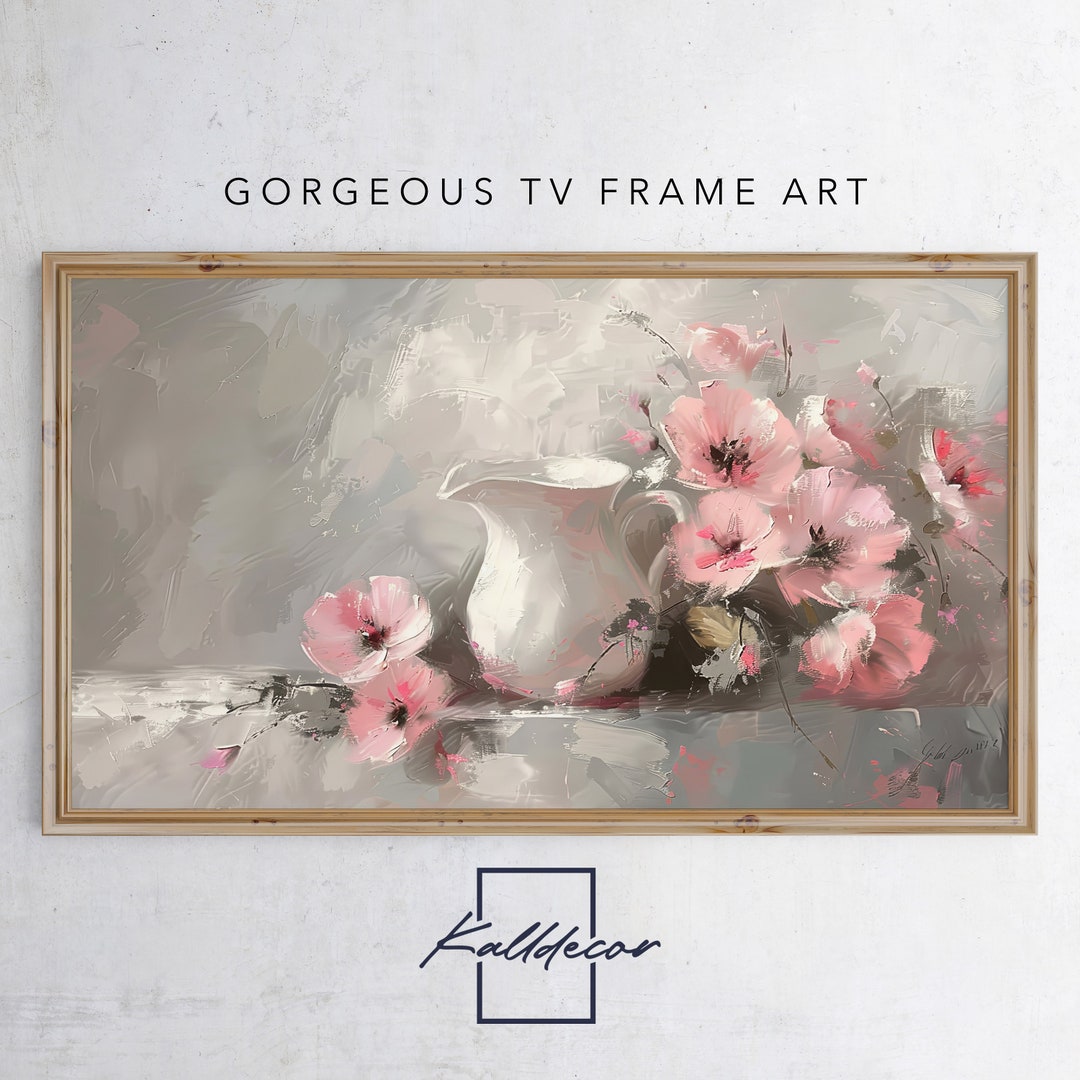 FRAME TV Art White Vase Flowers Still Life, Spring Samsung Frame Tv Art ...