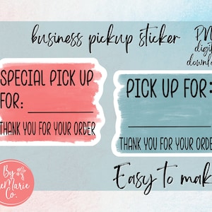 Pick up Sticker Png, Packaging Stickers PNG, Watercolor Business ...