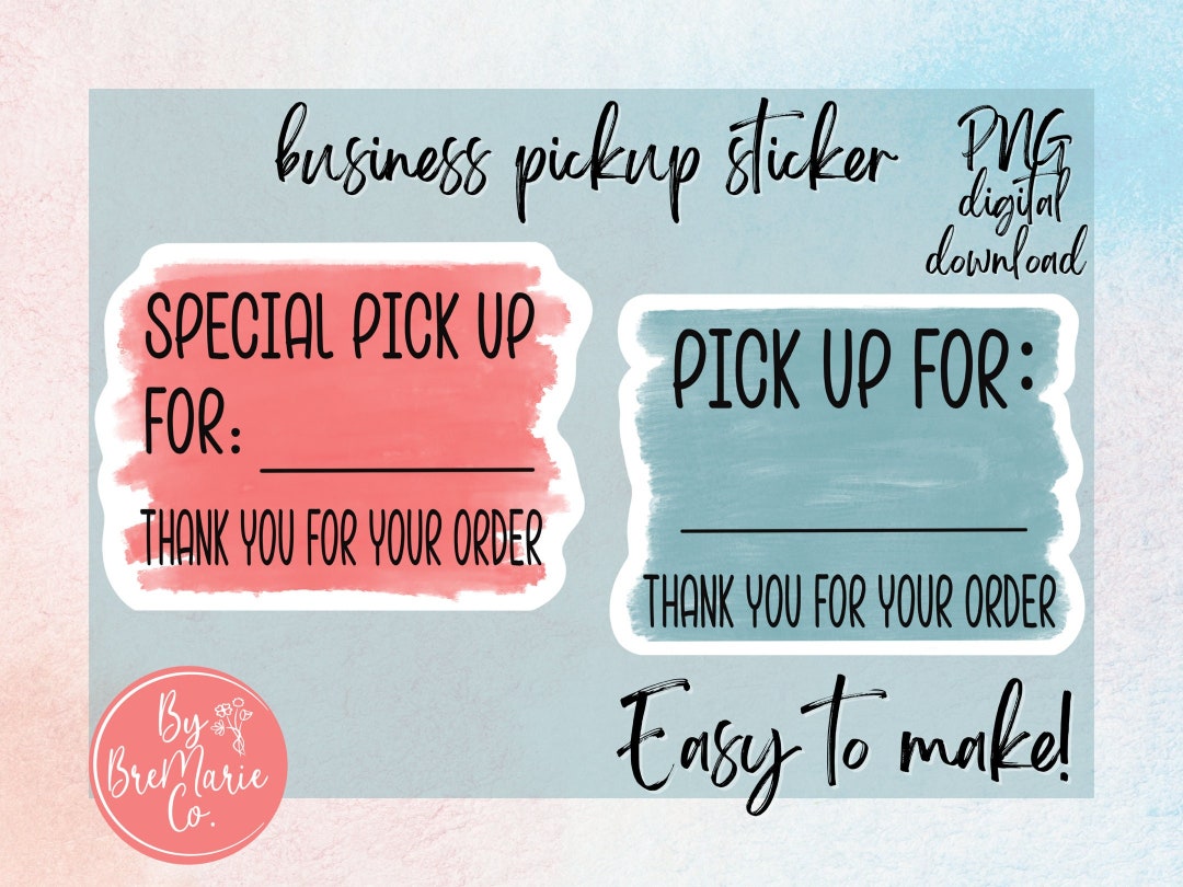Pick up Sticker Png, Packaging Stickers PNG, Watercolor Business ...